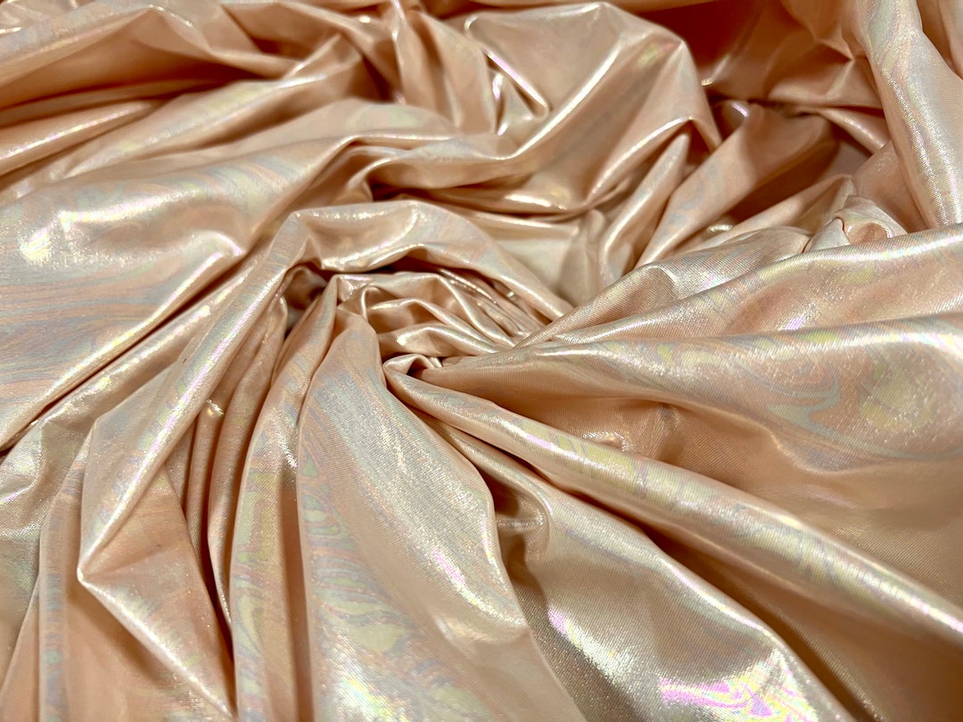 Stretch Spandex Pvc Coated Jersey Fabric, per Metre - Pearlescent Swirl ...