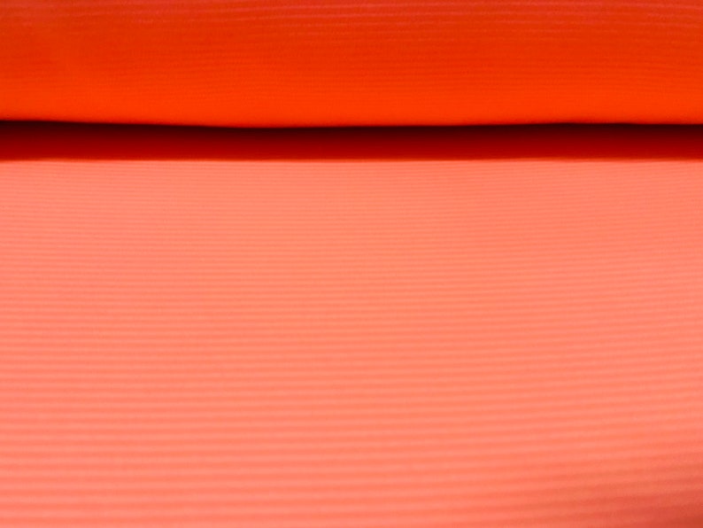 Ottoman Rib Stretch Jersey Fabric per Metre Neon Coral - Etsy