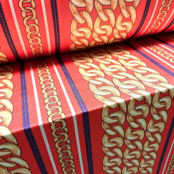 Chain Print Fabric - Etsy