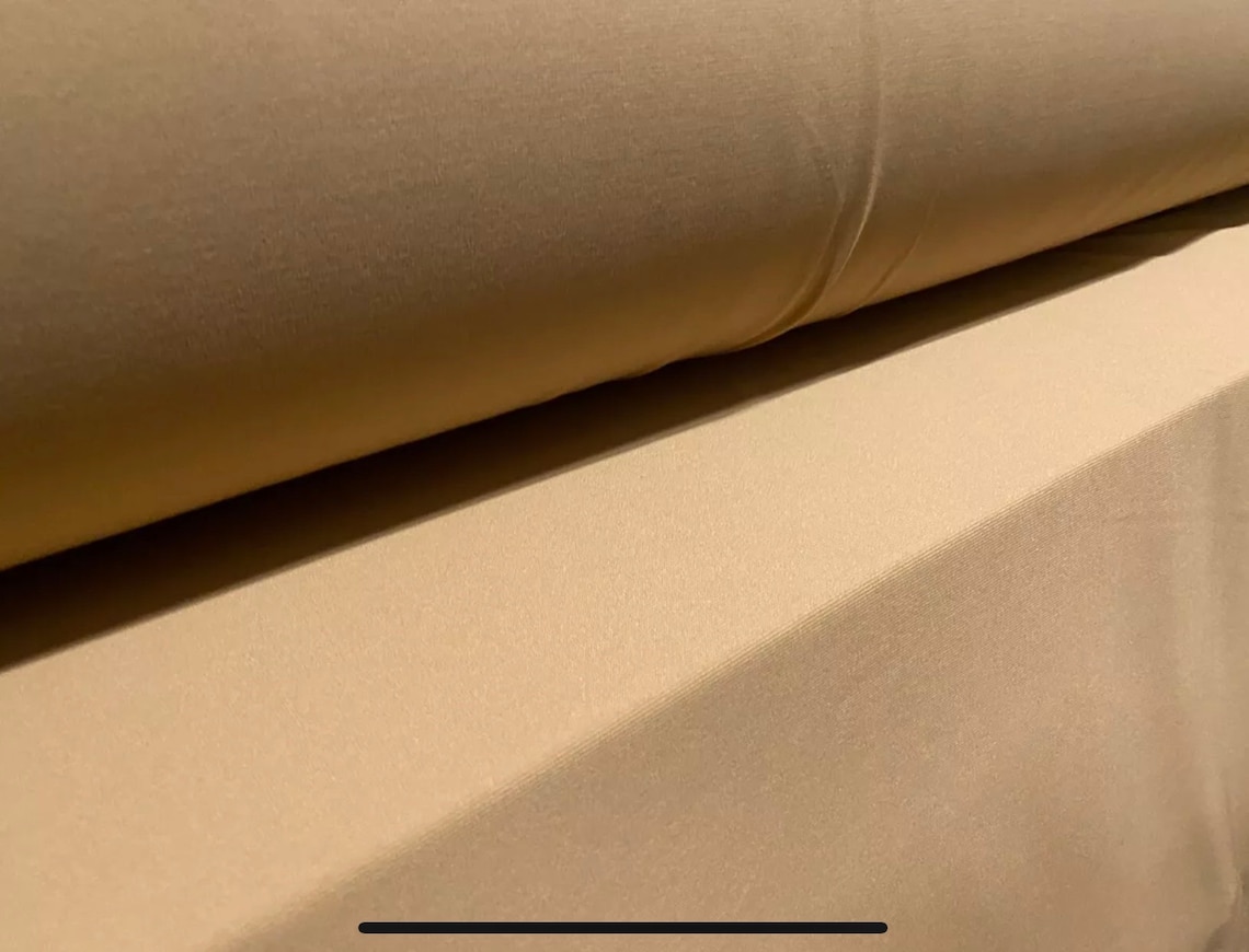 Fine Ottoman Rib Stretch Jersey Fabric per Metre Biscuit | Etsy