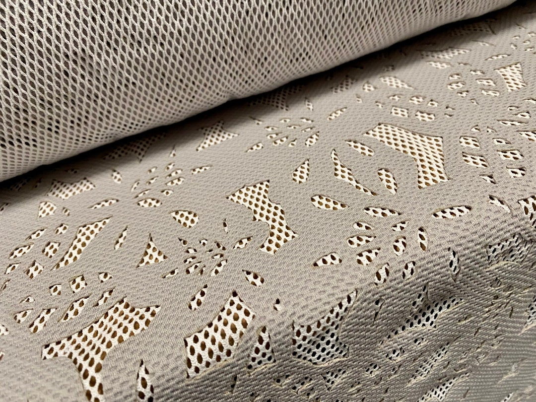 Fishnet Fabric With Bonded Floral Overlay per Metre Flower - Etsy