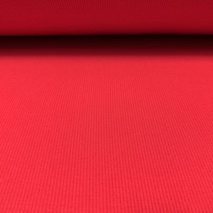 Cotton Spandex Stretch Rib Jersey Fabric, per Metre - Plain - Red - Etsy
