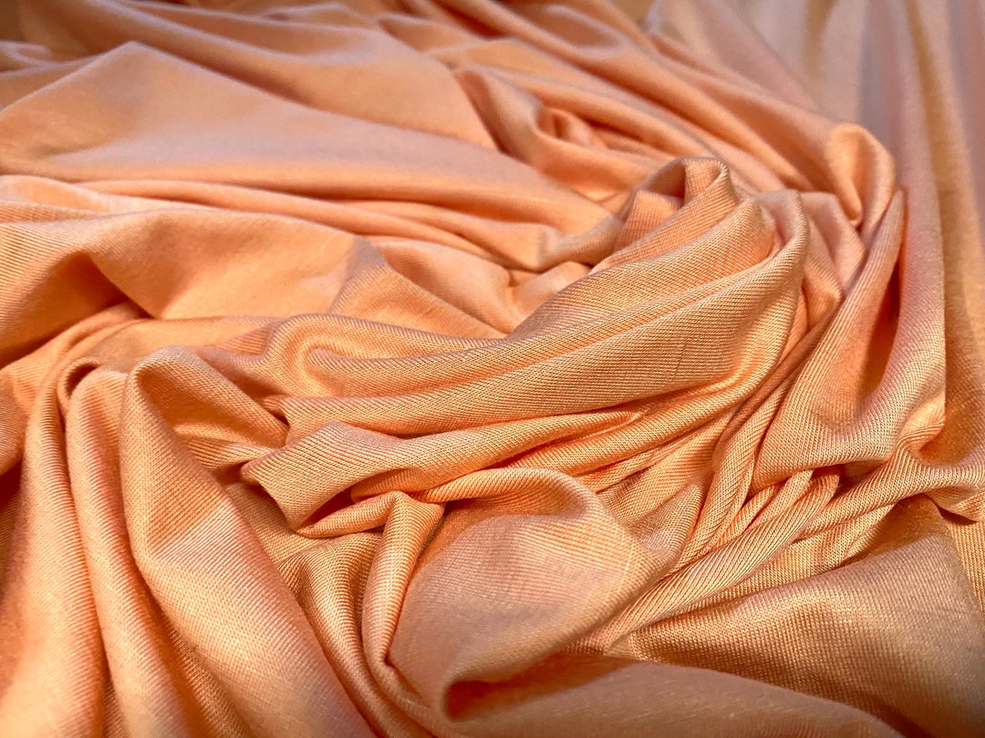 Viscose Spandex Stretch Single Jersey Fabric, per Metre Plain Peach - Etsy