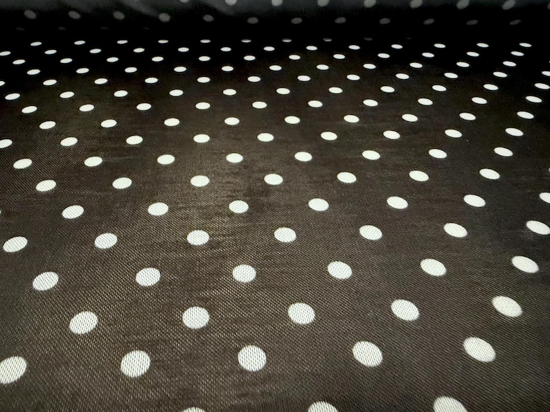 Power Mesh Net Sheer Stretch Spandex Fabric, per Metre - Polka Dot ...