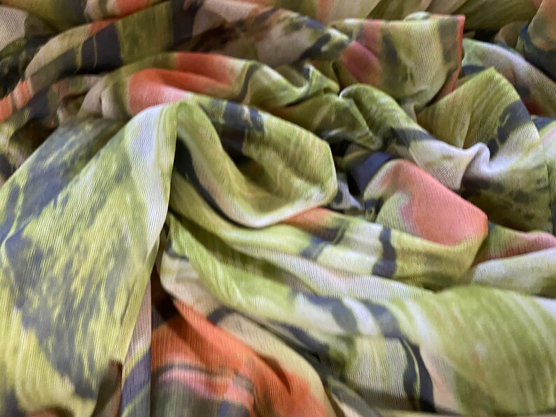 Stretch Helenca Mesh Fabric Sheer per Metre Retro Swirl | Etsy