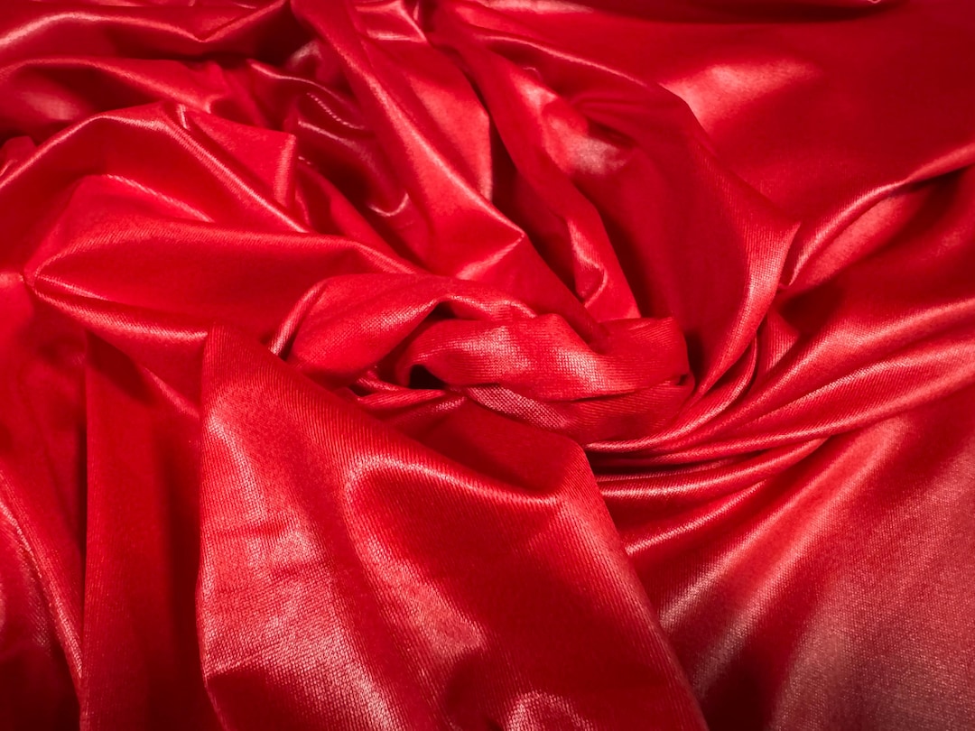 Ciré Wet Look Coated Stretch Spandex Jersey Fabric, per Metre - Plain ...