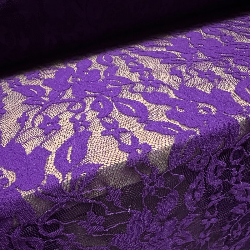 Purple Lace Fabric - Etsy