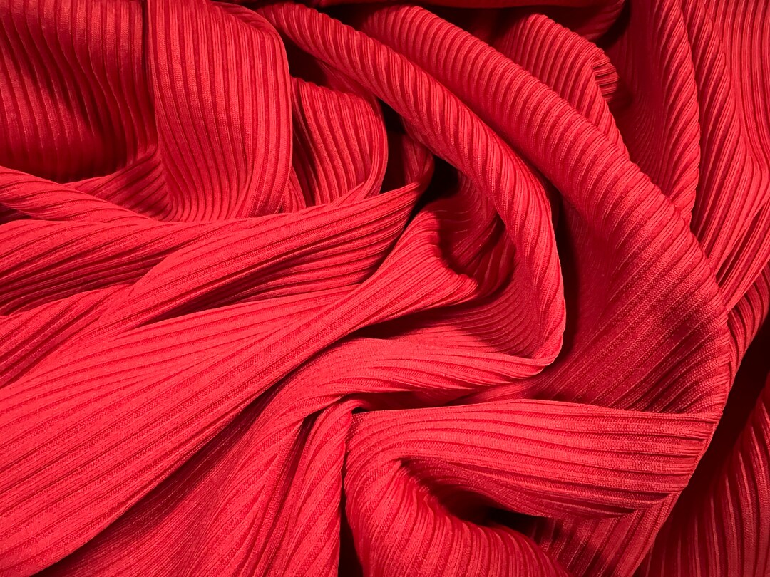 Heavyweight Spandex Rib Jersey Fabric per Metre Plain Red - Etsy