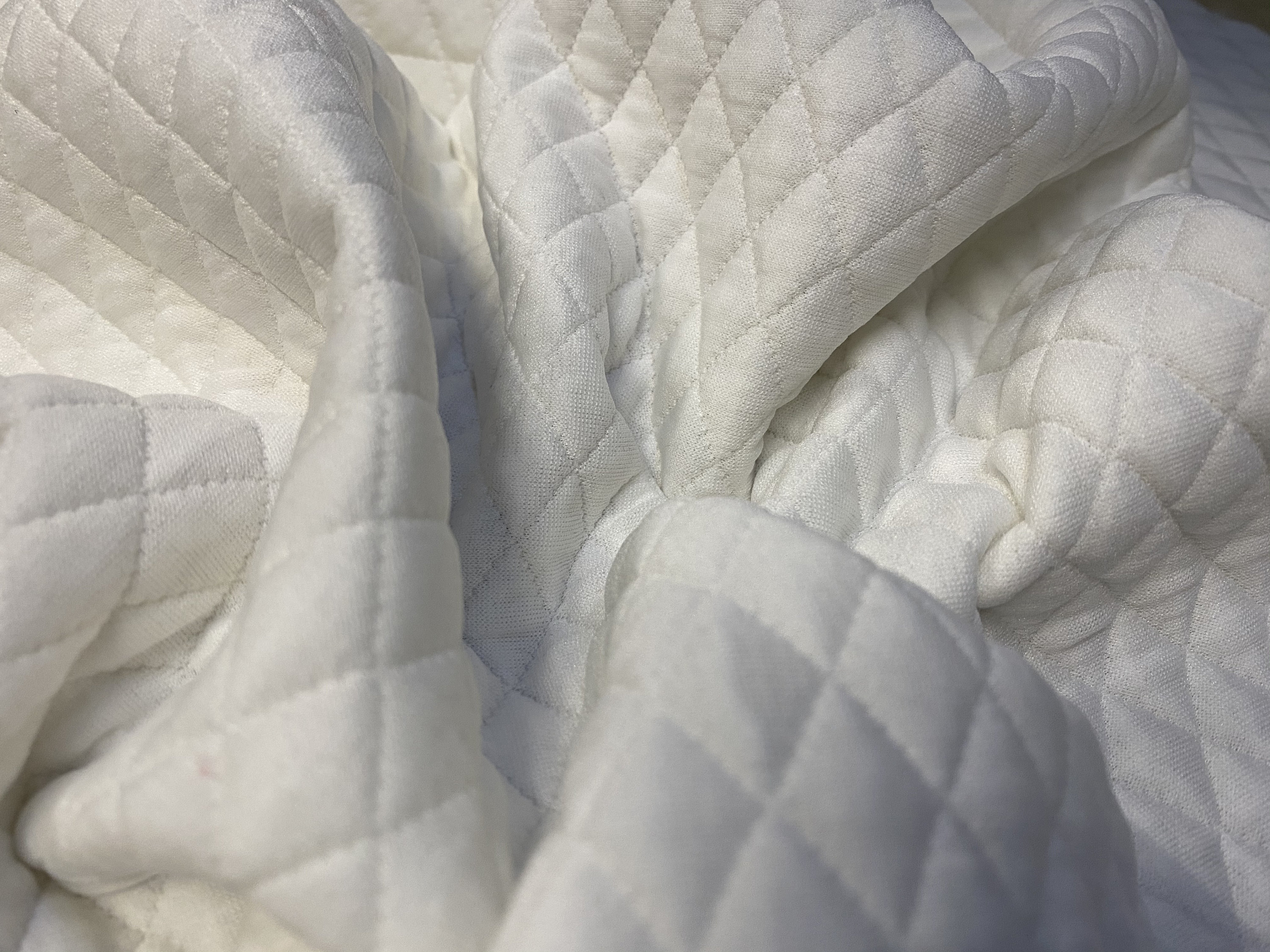 Mock quilted scuba jersey fabric per metre ivory | Etsy