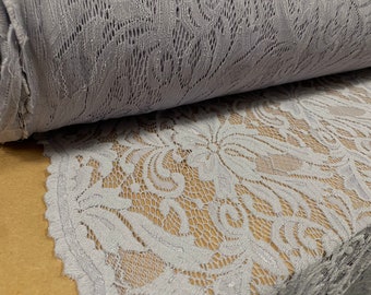 Grey Lace Fabric | Etsy