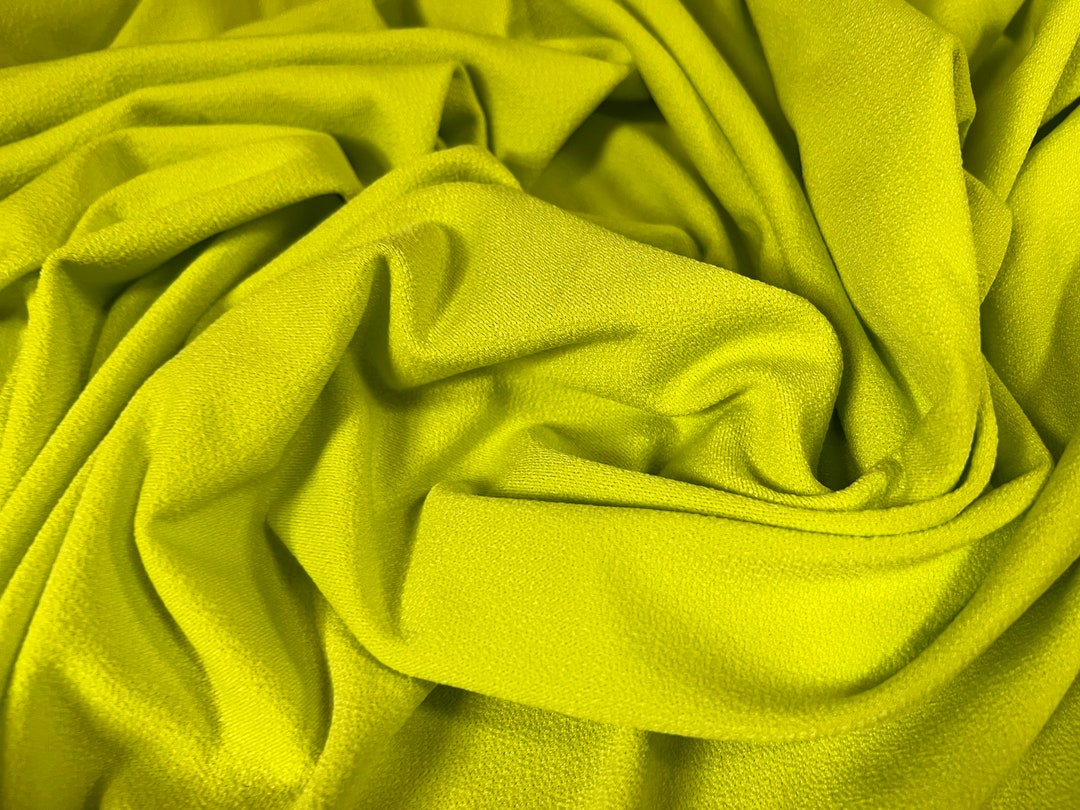 Elasthan Crepe Single Jersey Stretch Stoff, meterware - uni - lindgrün ...