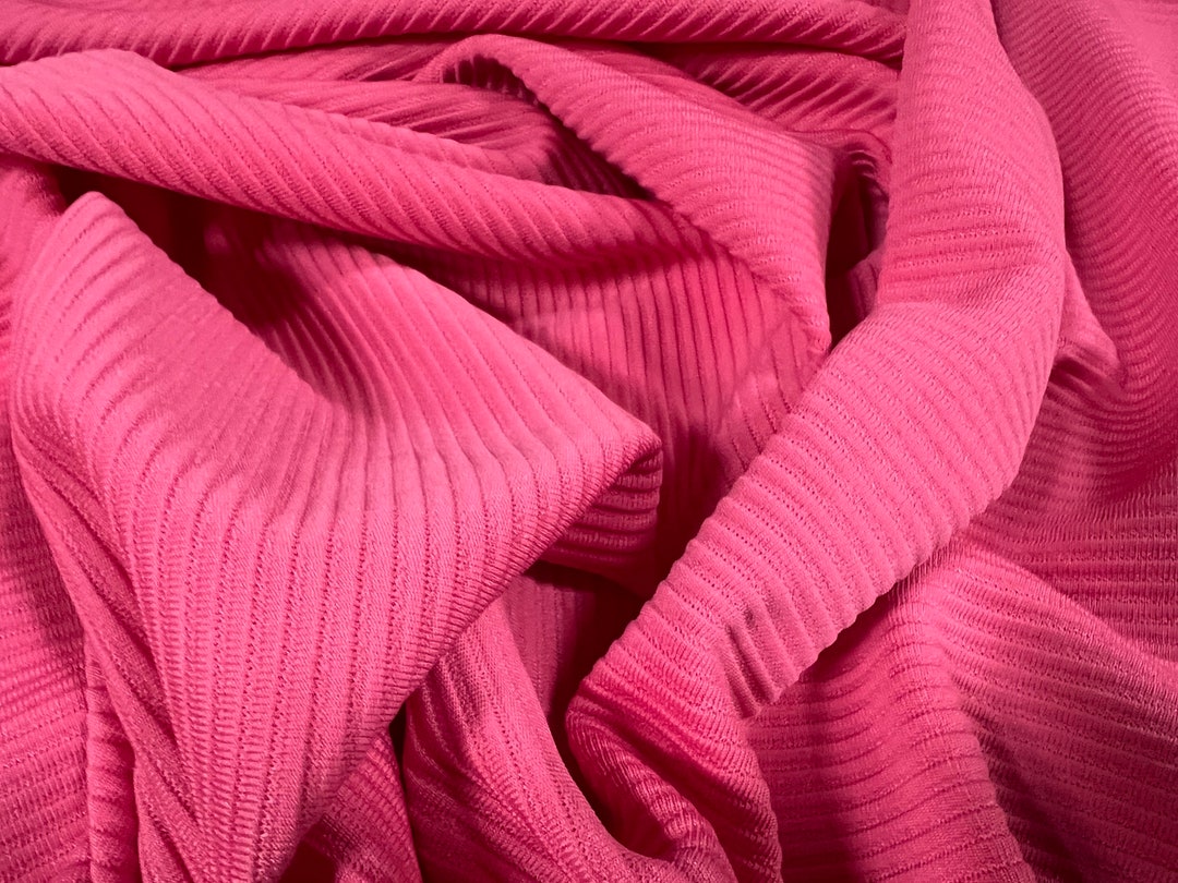 Ottoman Rib Jersey Fabric, per Metre - Plain - Bubblegum Pink - Etsy