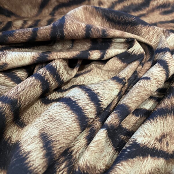Tiger Print Fabric - Etsy