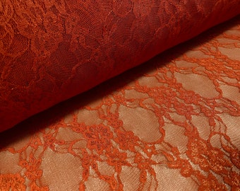 Orange Lace Fabric | Etsy