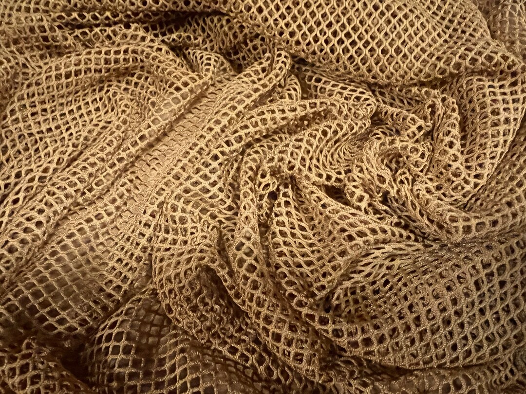Stretch Fishnet Mesh Jersey Fabric, per Metre Plain Light Brown - Etsy