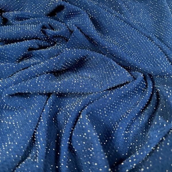 Blue Lurex Fabric - Etsy