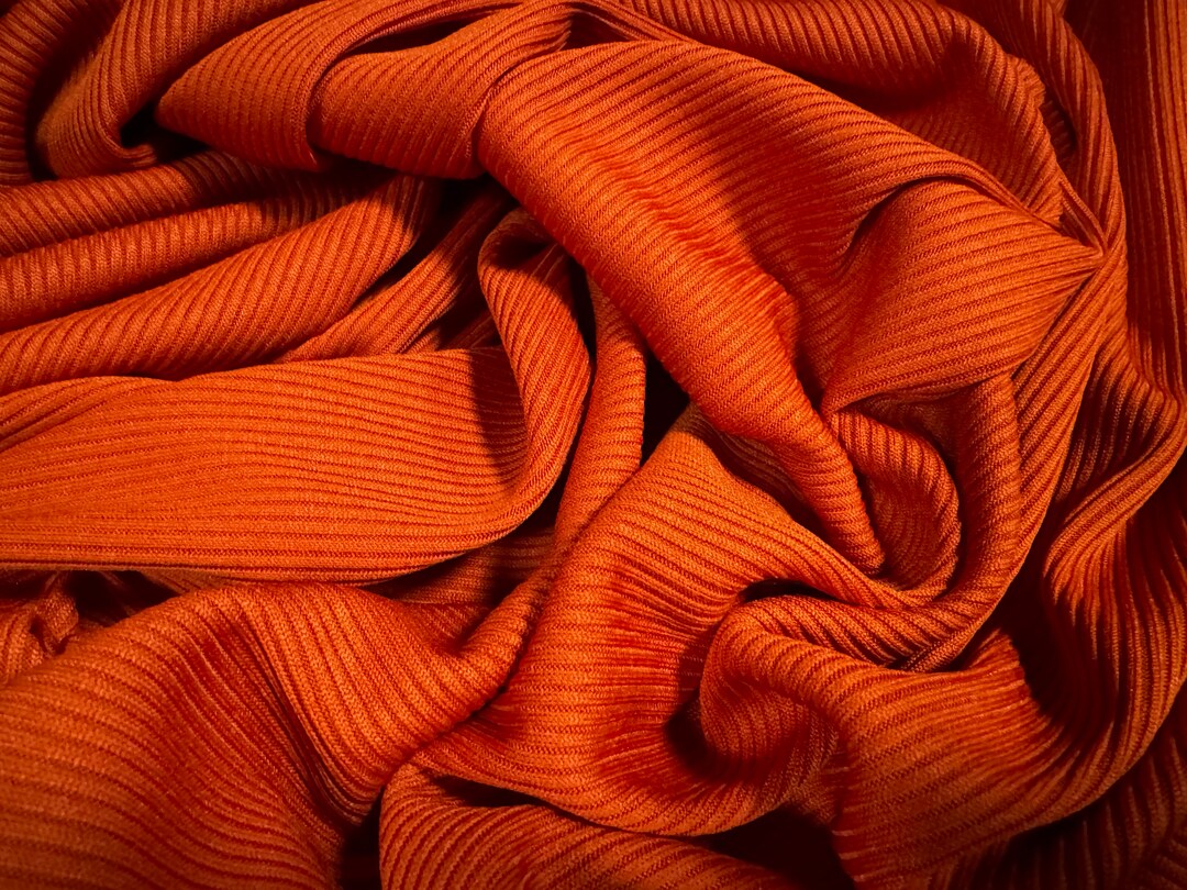 Heavyweight Rib Jersey Fabric per Metre Plain Burnt - Etsy