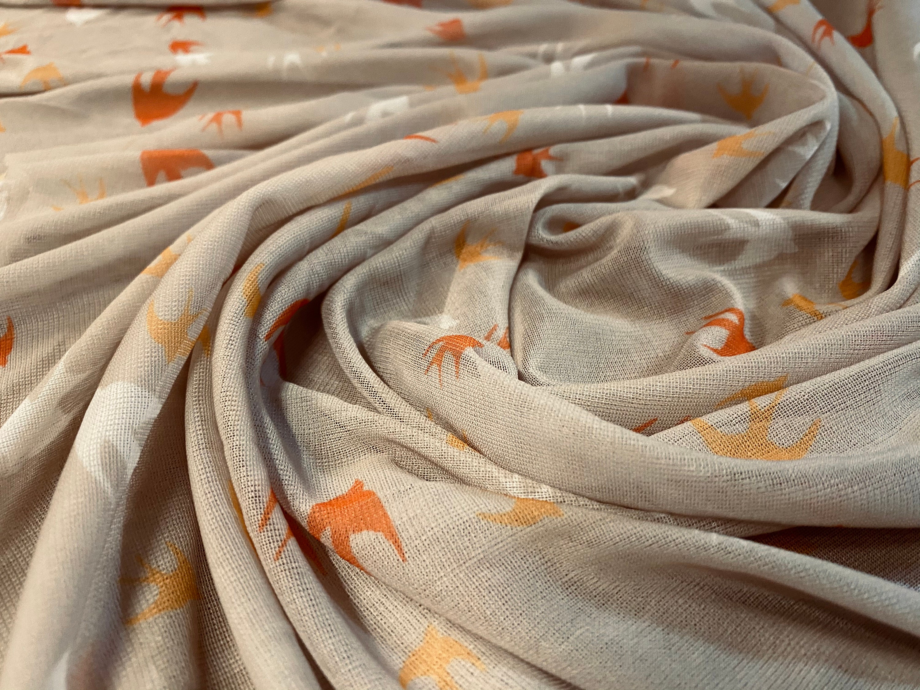 Chiffon Jersey Mesh Net Dress Blouse Fabric, per Metre - Swallows Print ...