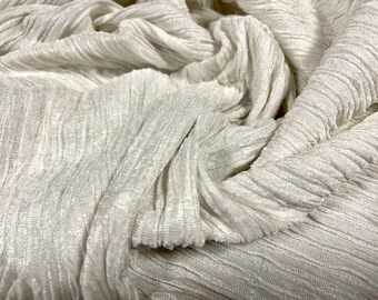 White Ribbed Knit Fabric - Etsy