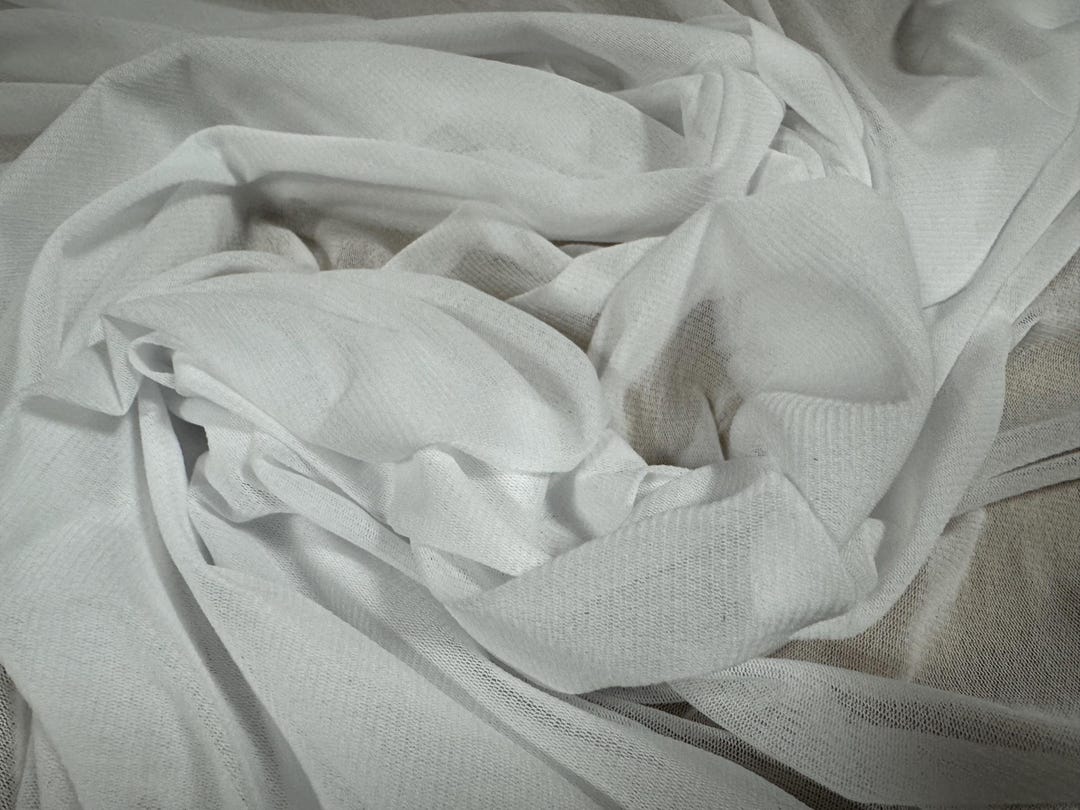 Stretch Helenca Mesh Fabric, Sheer, per Metre - Plain - White - Etsy