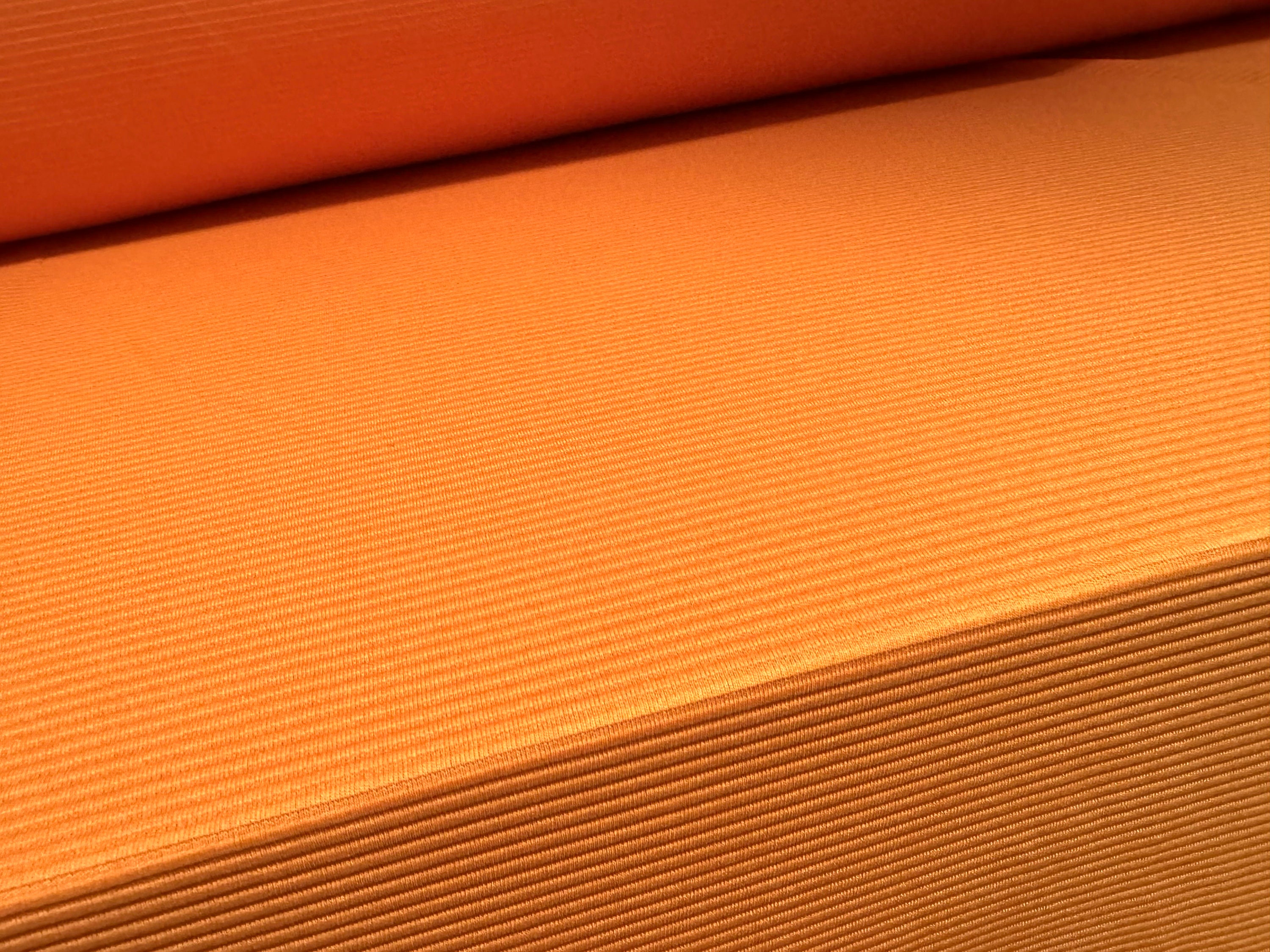 Ottoman Rib Stretch Double Jersey Fabric, per Metre - Plain - Orange - Etsy