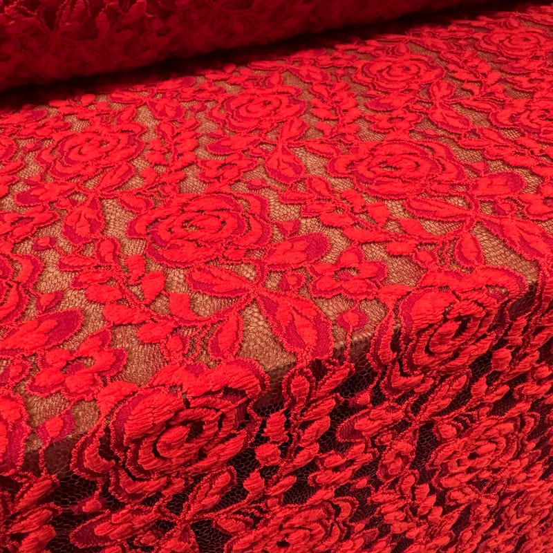 Red Roses Sheer Fabric - Etsy UK