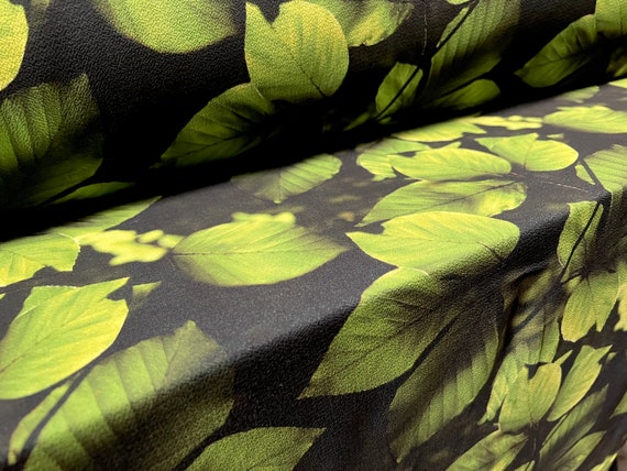 Bubble Crepe Woven Dress Fabric With Comfort Stretch Leaves - Etsy