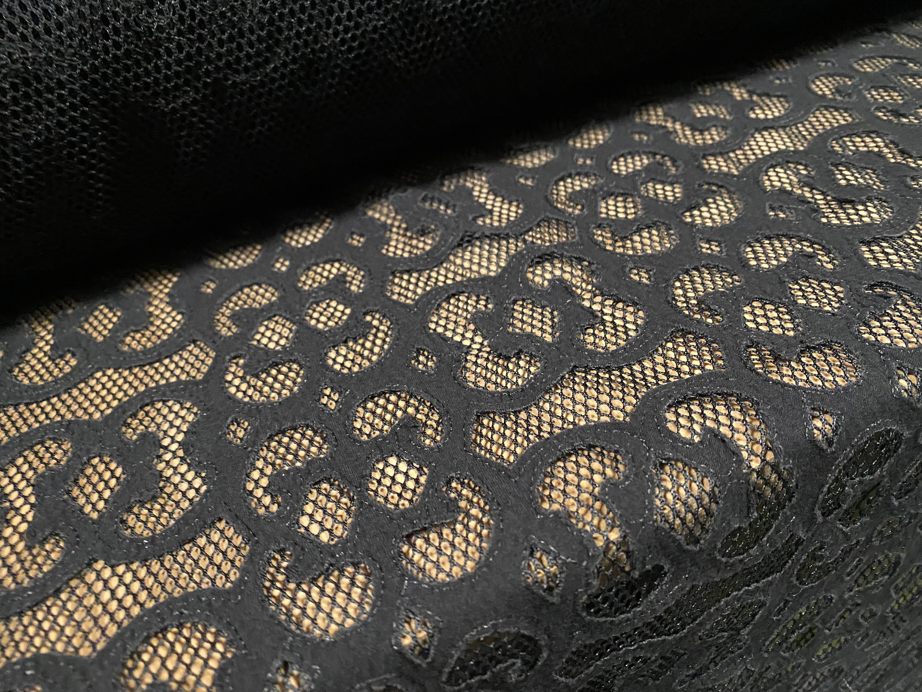 Couture Fishnet Fabric With Damask Swirl Appliqué per Metre - Etsy
