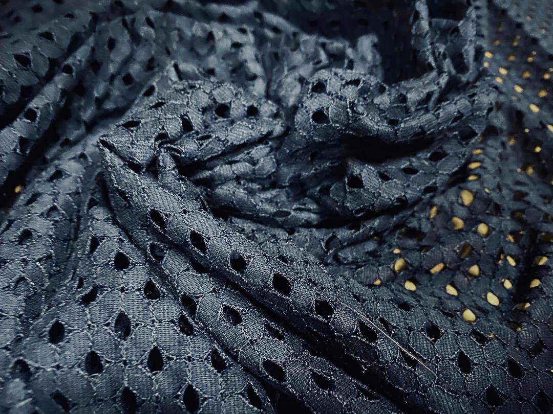 Navy Blue Airtex Style Mesh Fishnet Fabric, per Metre - Etsy