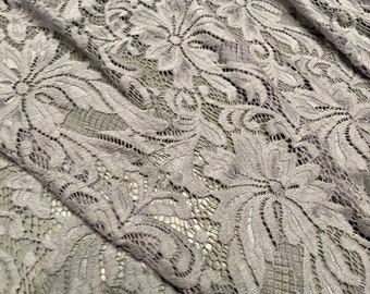 Grey Lace Fabric | Etsy