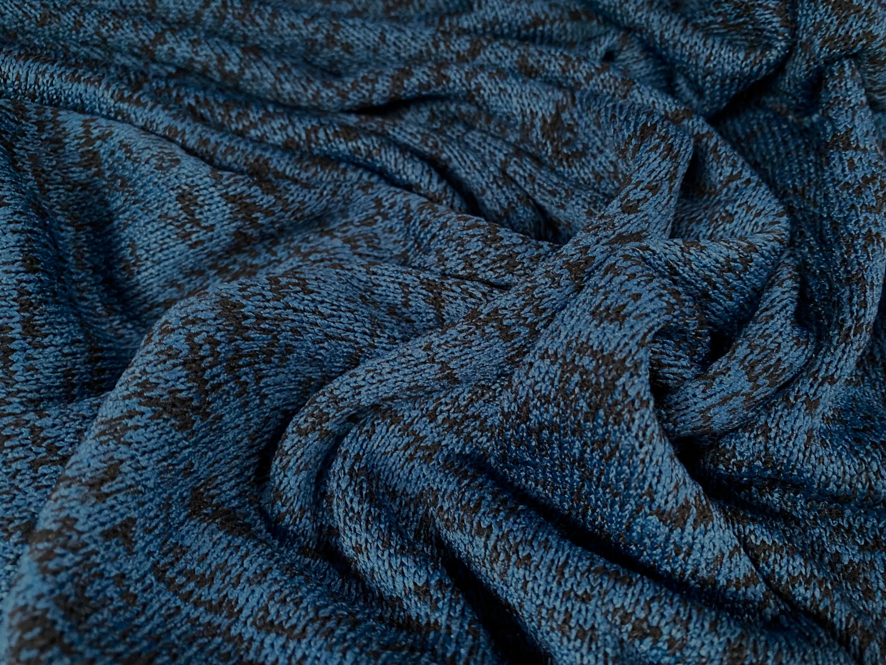 Melange slub double jersey fabric with Terry back per metre | Etsy