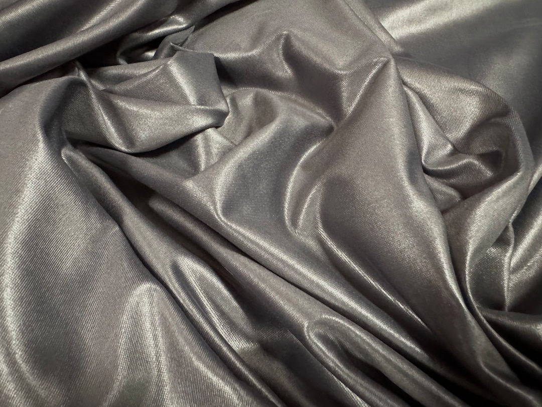 Ciré Wet Look Coated Stretch Single Jersey Fabric, per Metre - Plain ...