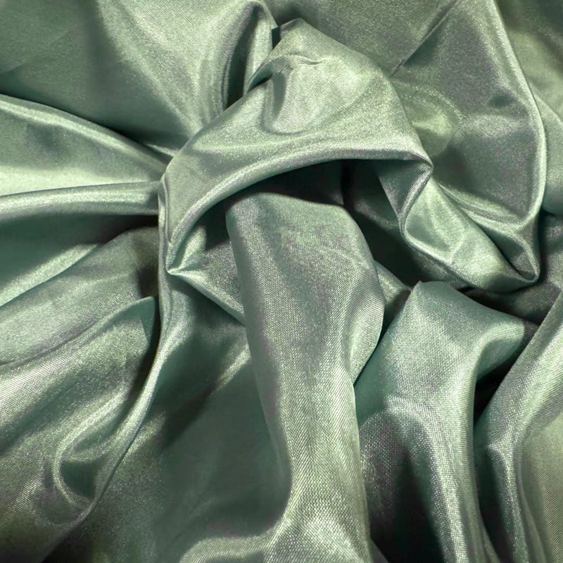 Green Satin Twill Fabric - Etsy UK