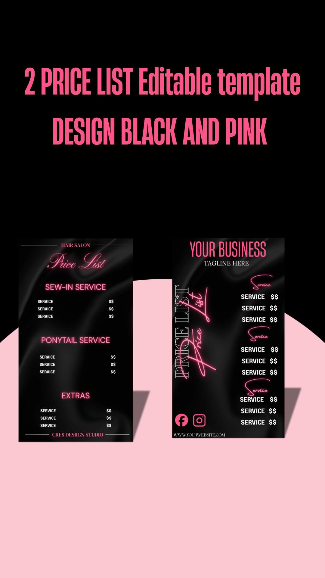 Price List Template - Etsy