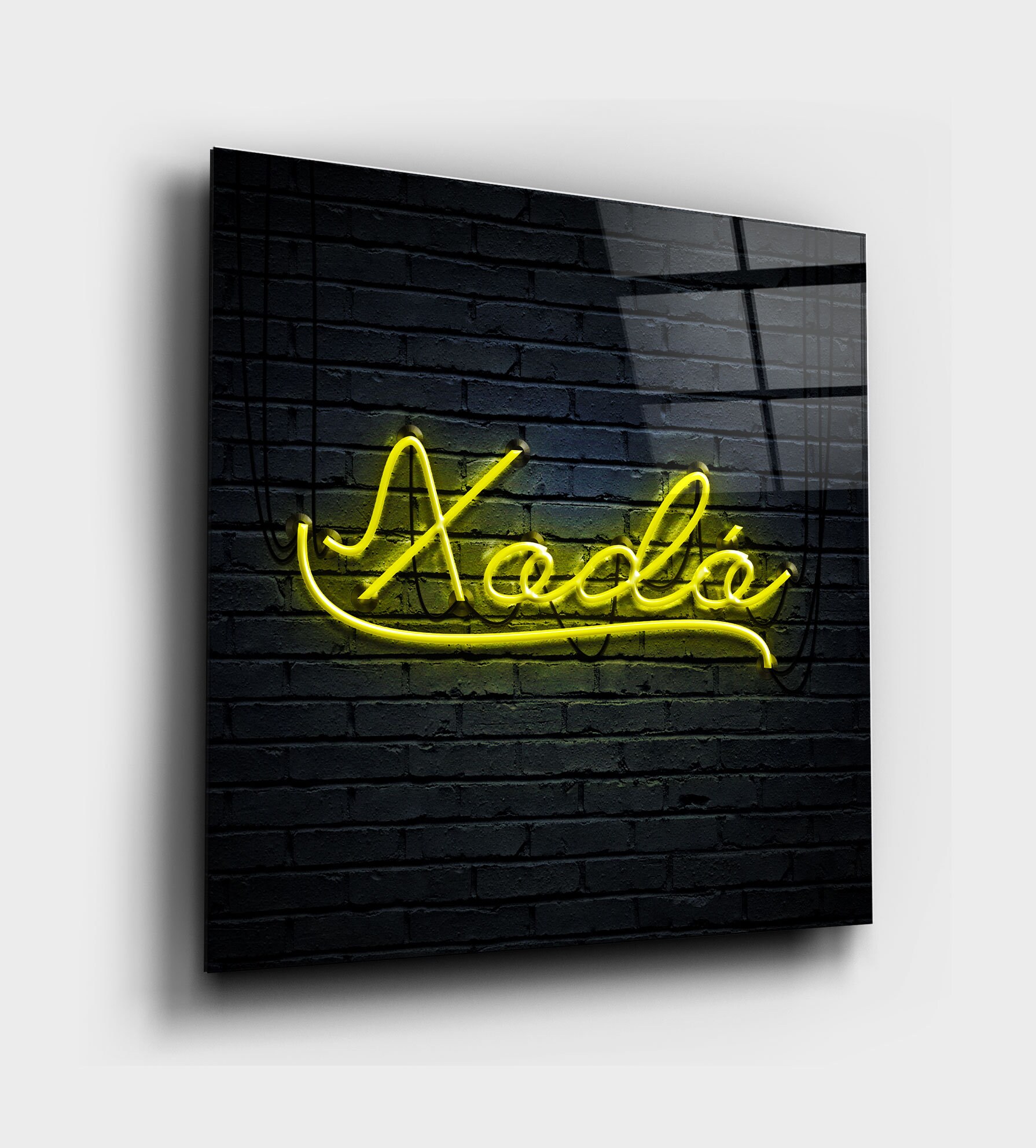 Xodó Neon Text Art Wall Art Glass Printing-modern Home Decor - Etsy