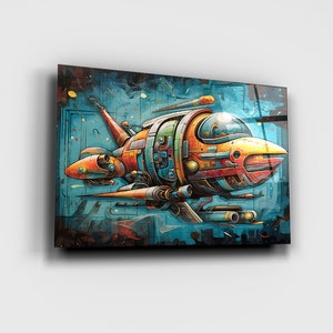 Space Ship Graffiti Abstract Artwork: Blast off Into Cosmic Creativity ...