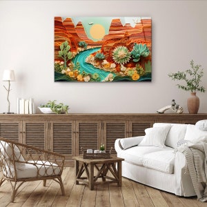 Paper Quilling Arizona: Glass Print Wall Art - Intricate Craft Captures ...