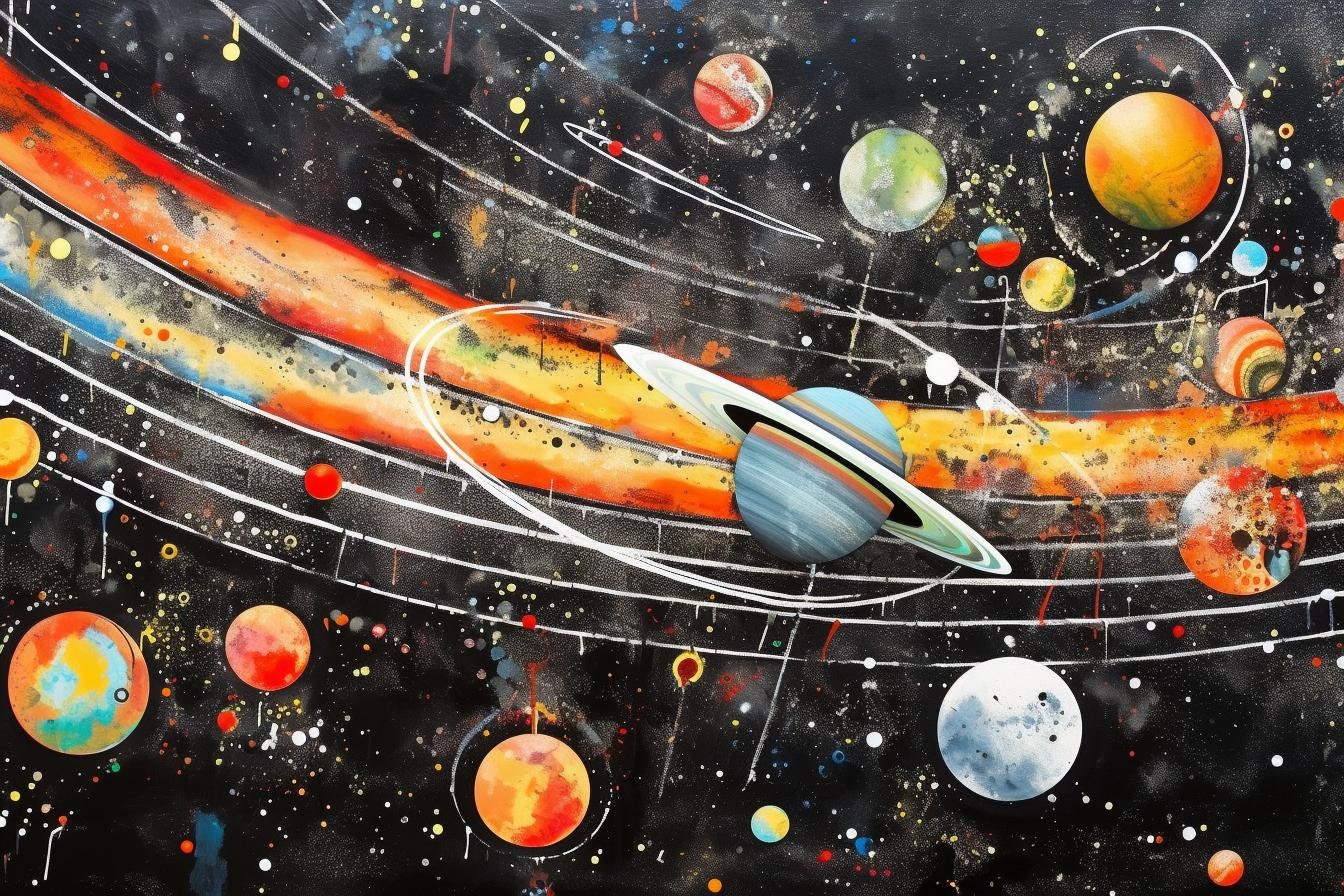 Solar System Graffiti: Explore the Universe With This Vibrant Abstract ...