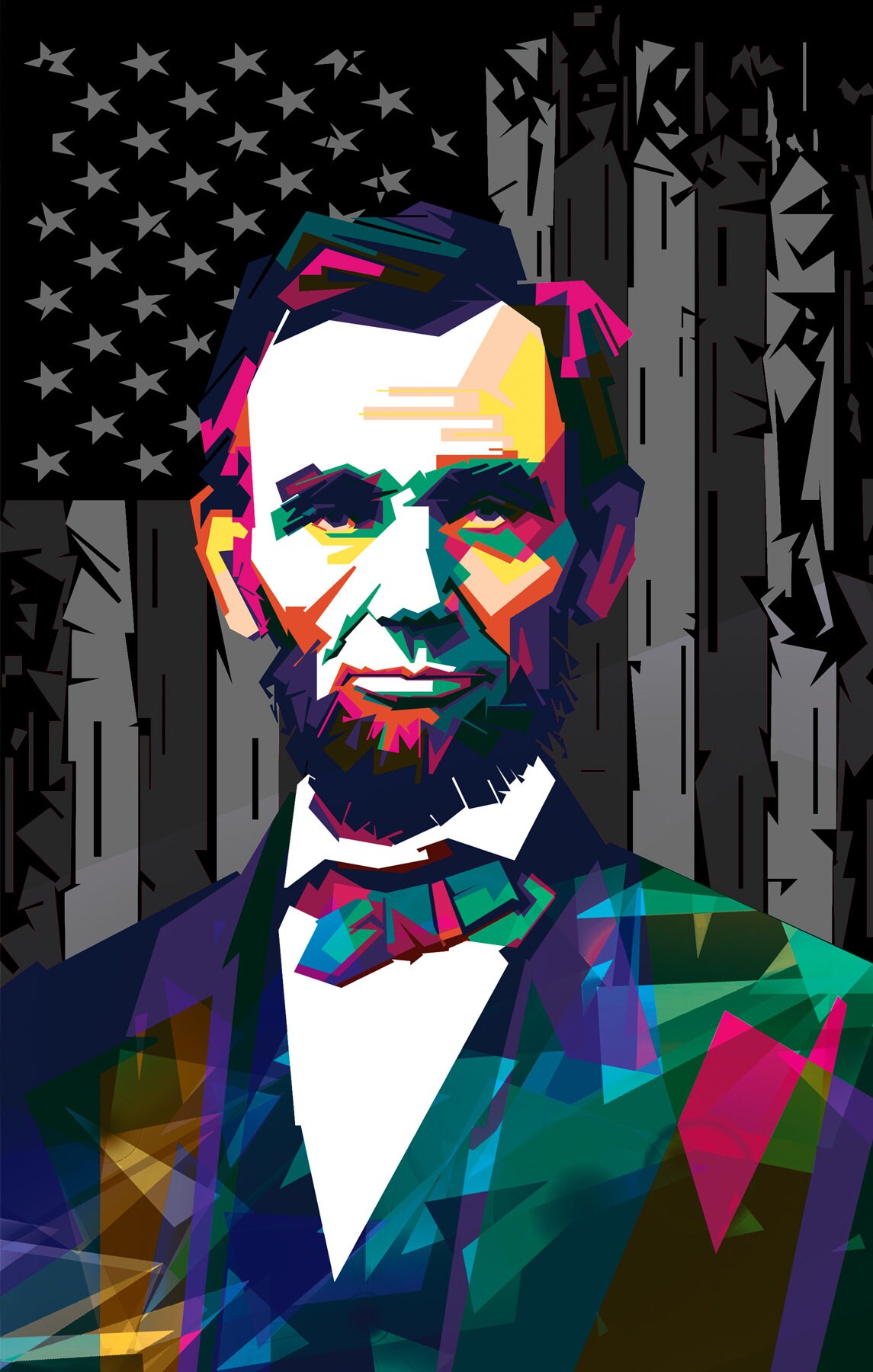 Abraham Lincoln-pop Art-wall Art Glass Printing-modern Home - Etsy