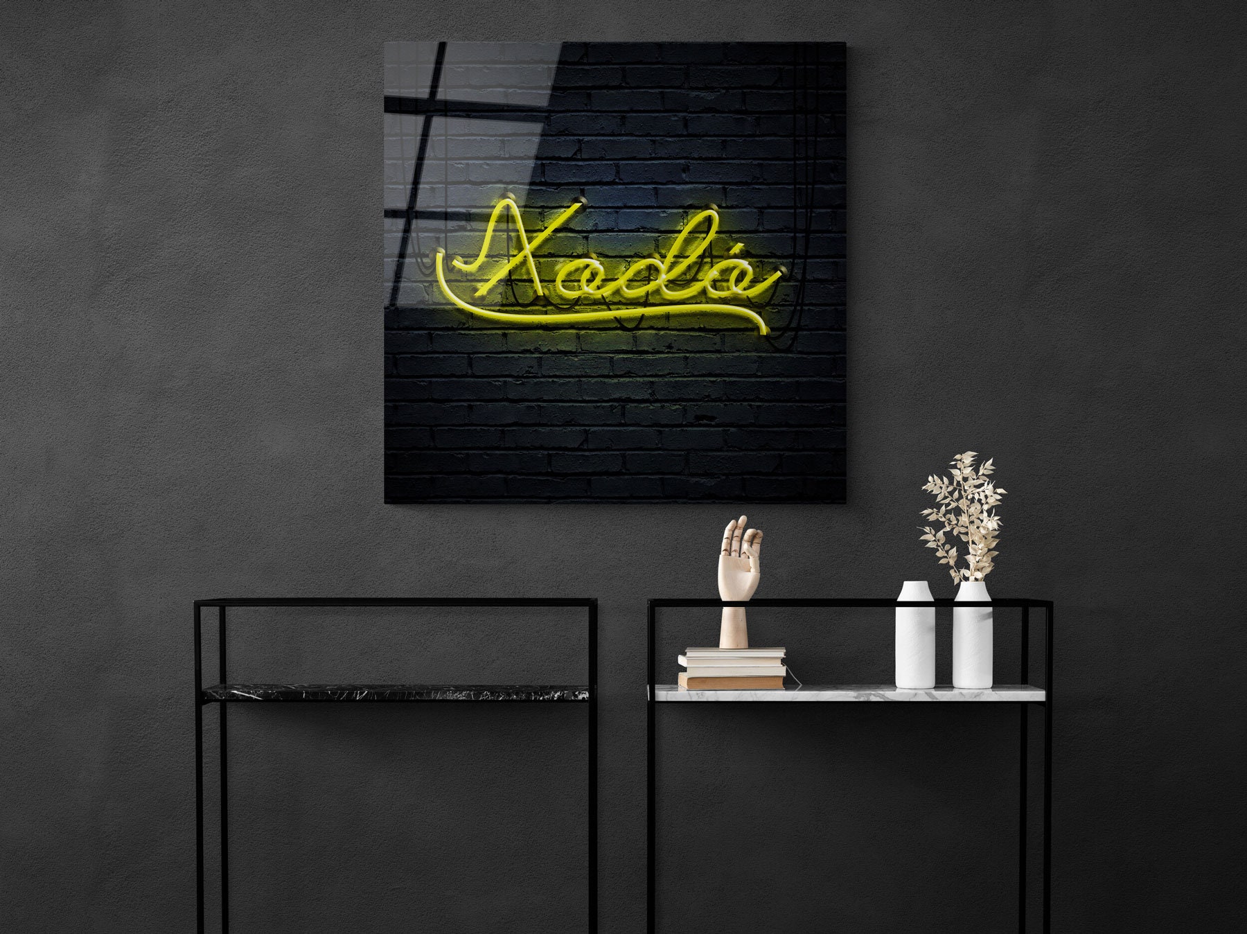 Xodó Neon Text Art Wall Art Glass Printing-modern Home Decor - Etsy