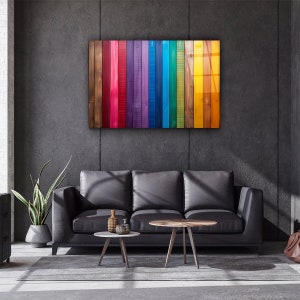 Colored Wall Rainbow Texture: Glass Print Wall Art - Vibrant Hues ...