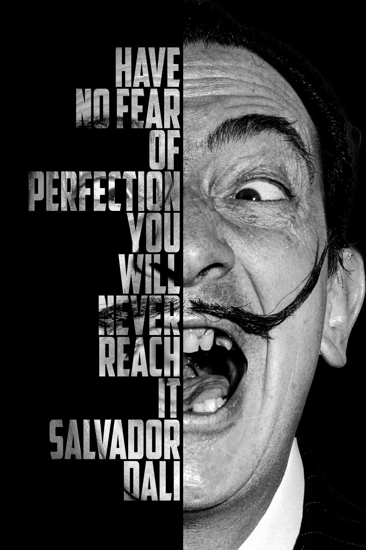 Salvador Dali Inspirational Quote Wall Art Glass Printing-modern Home ...