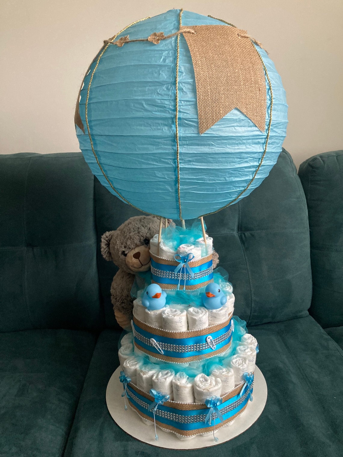 Air Balloon Diaper Cake - Etsy