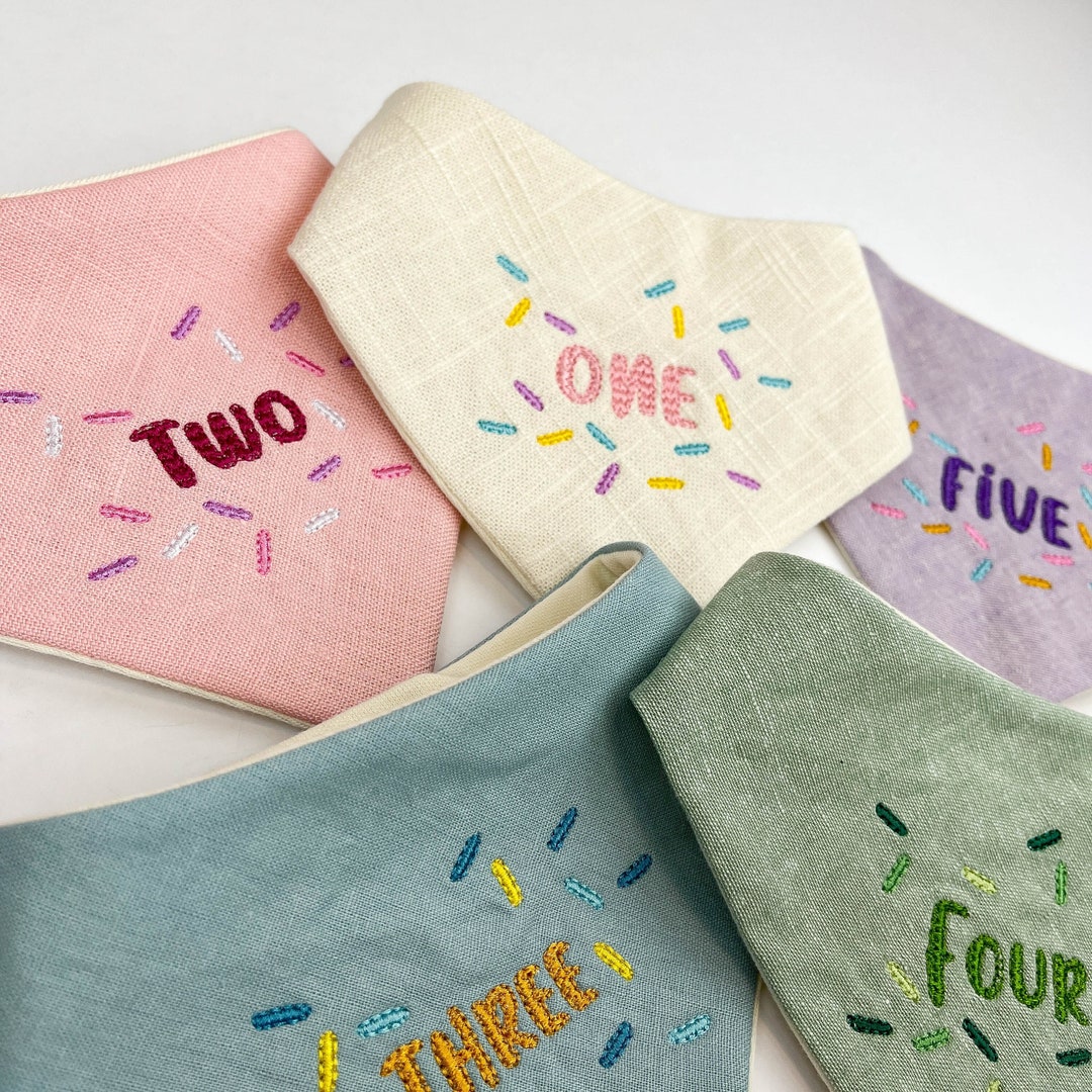 Personalized Dog Bandana Birthday Girl Bandanna for 1st Birthday ...