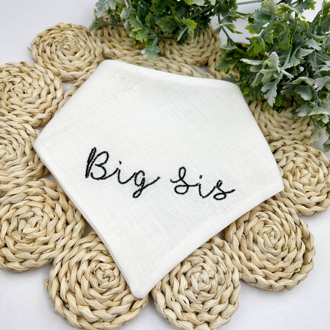 Big Sis Custom Pregnancy Announcement Dog Bandana With Snap Im a Big ...