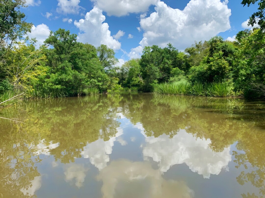 Digitally Painted Lake Scene Printed on Canvas and Mounted on Masonite ...