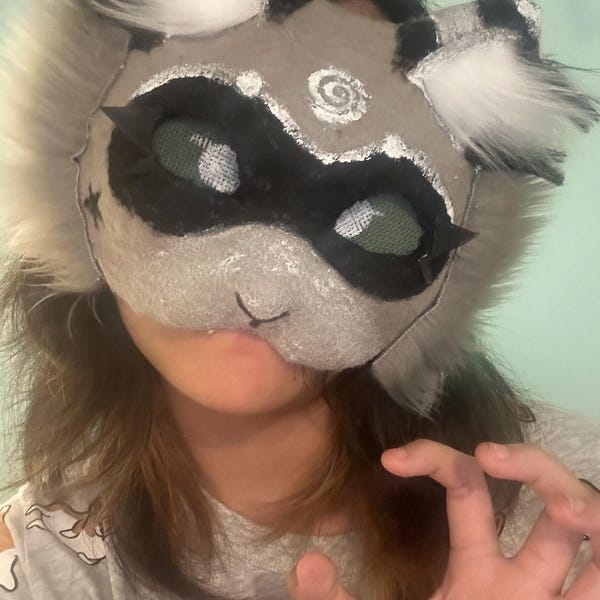 Therian Raccoon Mask - Etsy