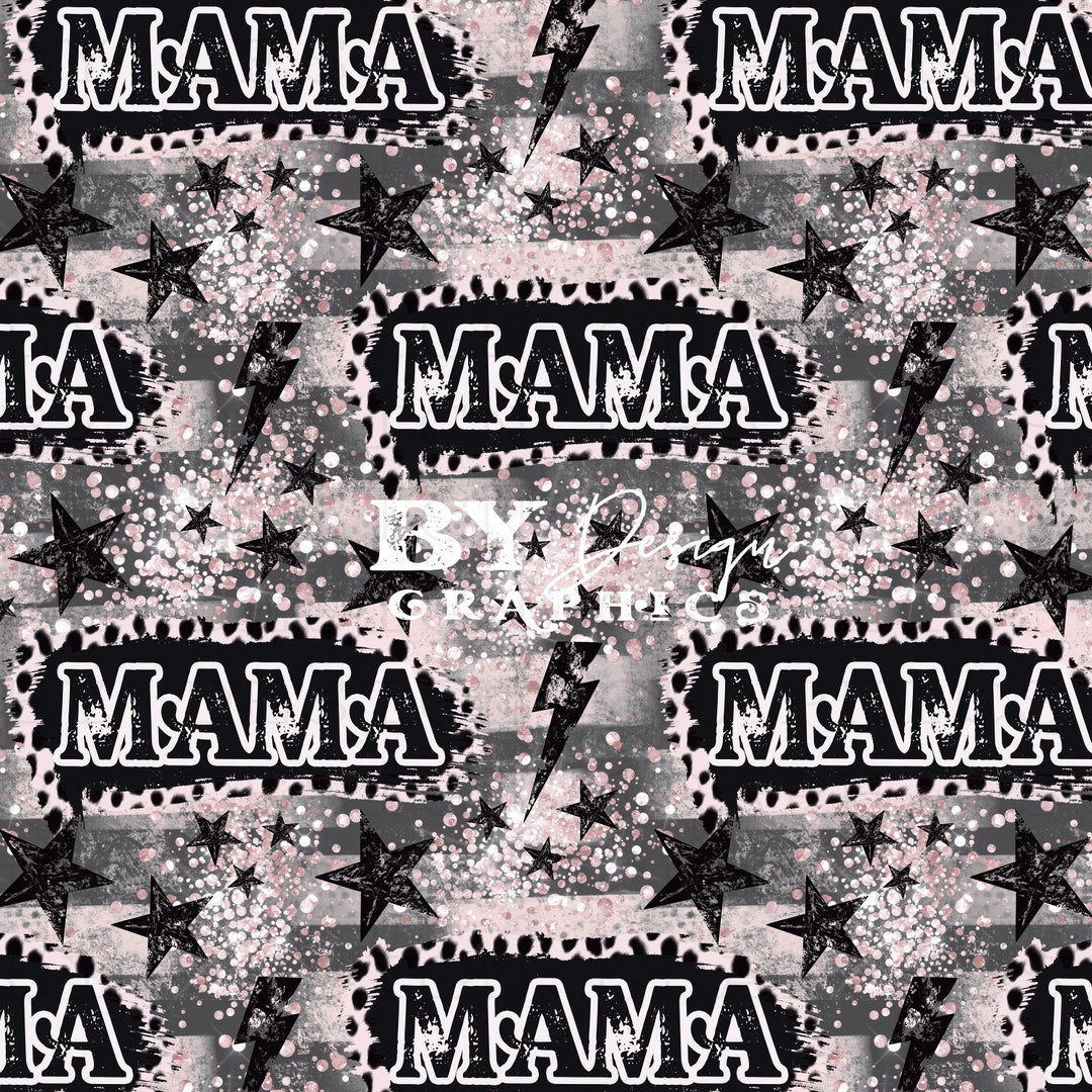 Mama Seamless Pattern Hand Drawn Mom and Me Seamless Pattern Digital ...