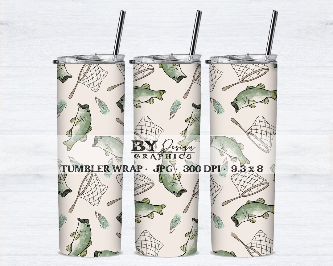 Bass Fishing Tumbler Wrap | Fishing Tumbler Wrap | Sublimation Tumbler ...
