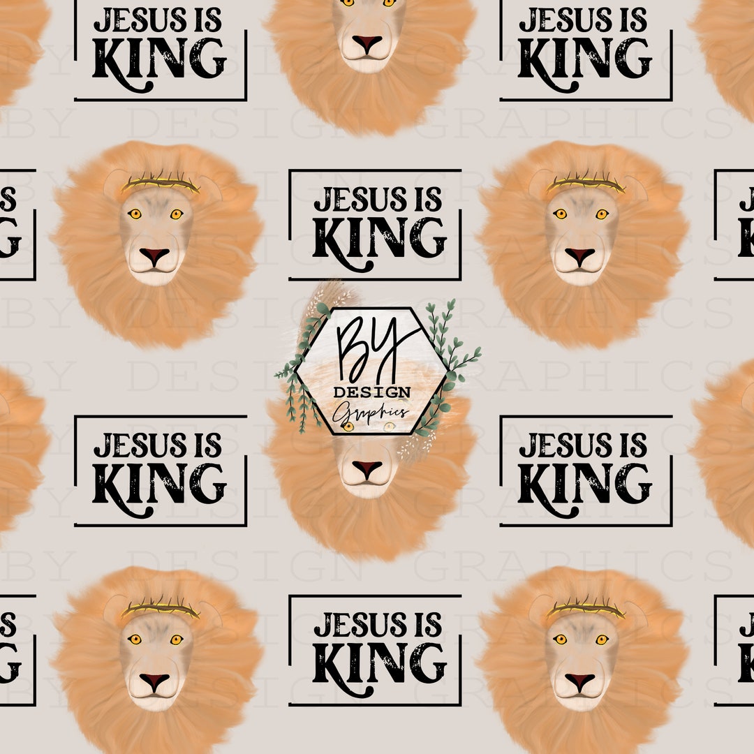 Jesus is King Seamless Pattern | Hand Drawn | Christian Seamless ...